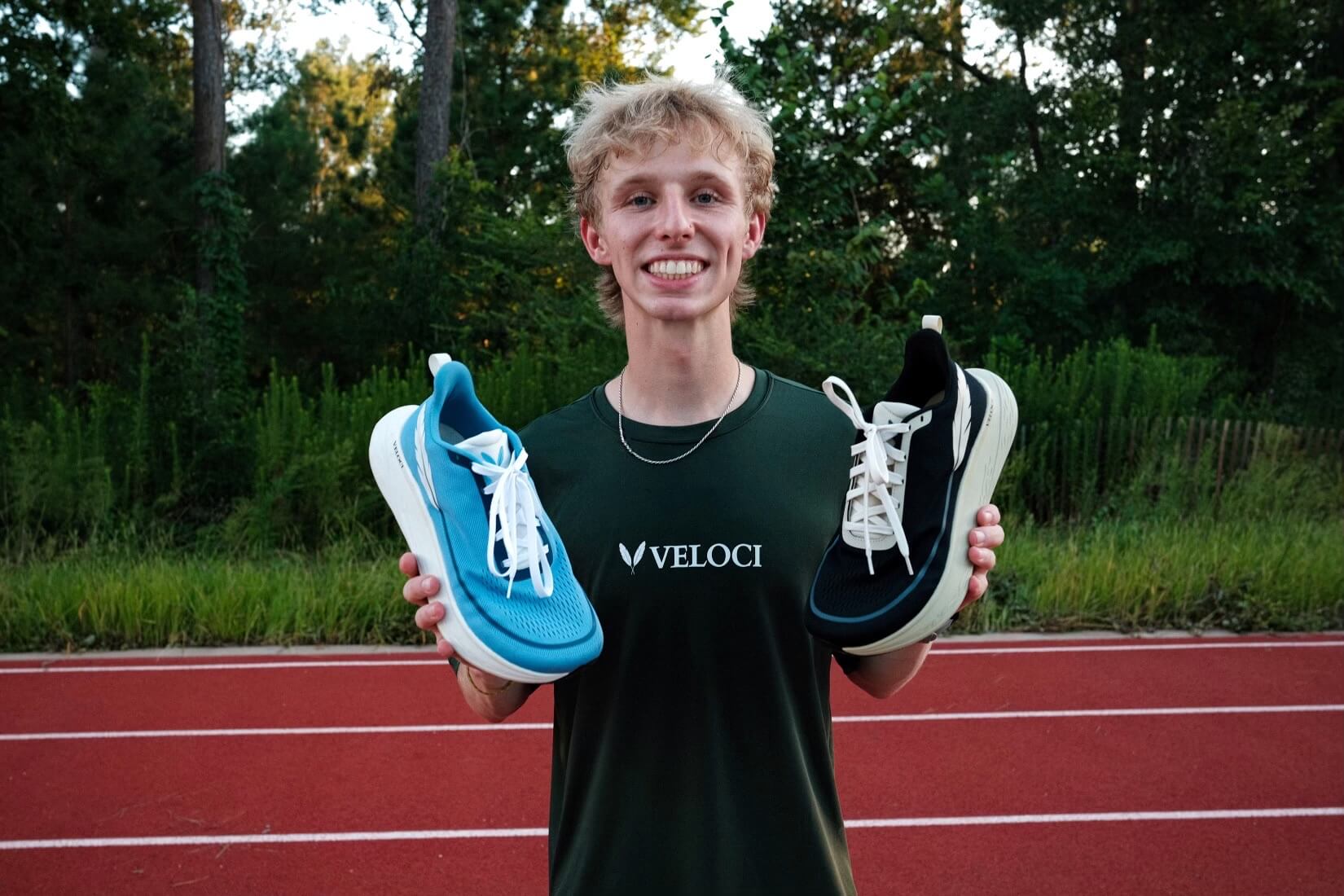 Tyler Strothman '25 has created Veloci, a new running shoe brand ...