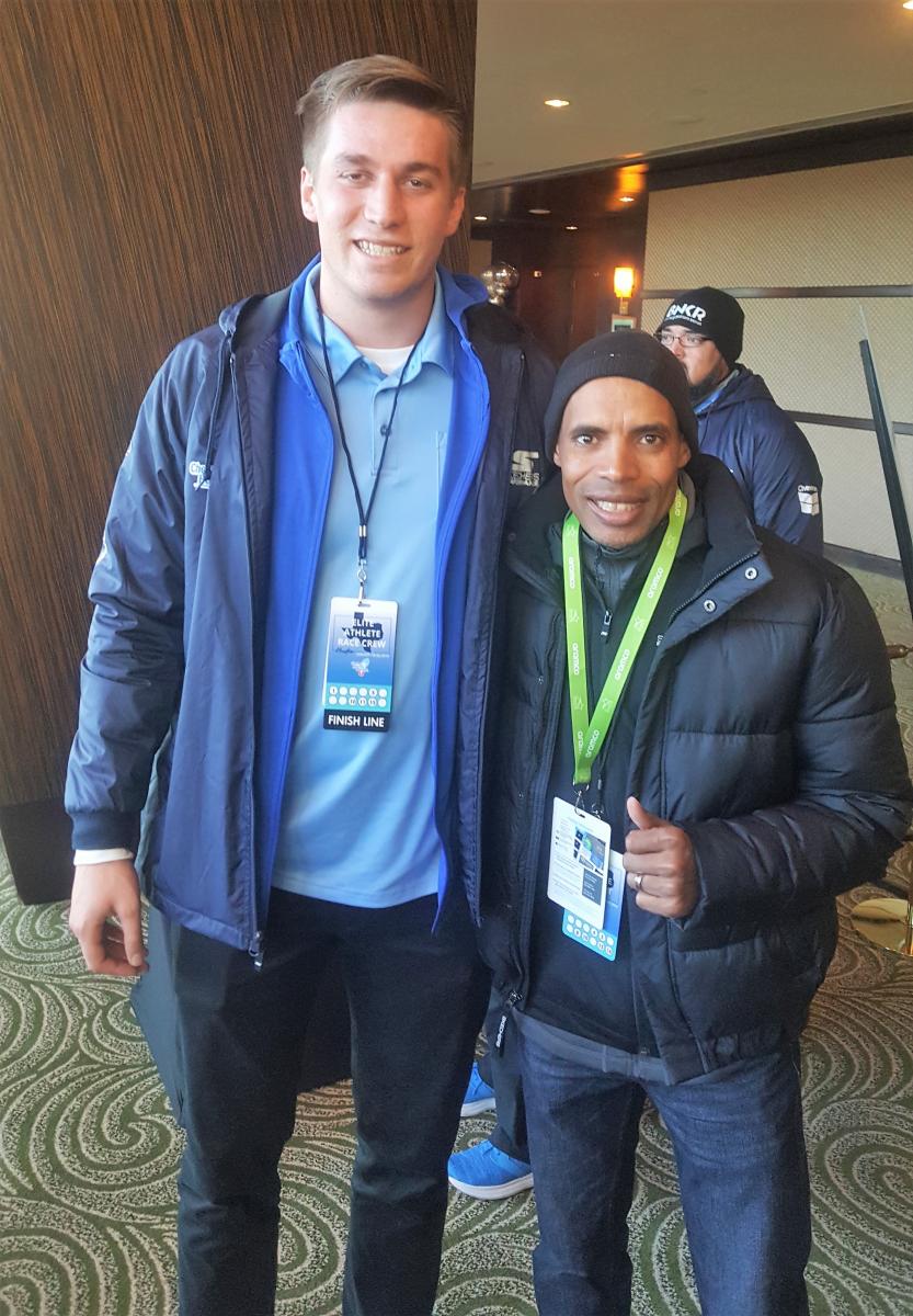 Jesse Roberts '20 served as Meb Keflezighi's escort for the 2019 ...